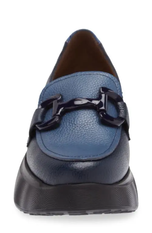 WONDERS Platform Loafer - Navy/blue Combo