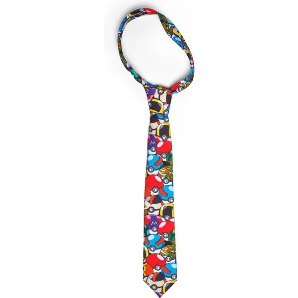 Opposuits Pokeball Neck Tie - Red Multi