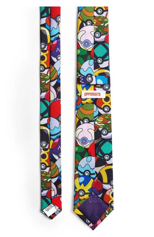 Opposuits Pokeball Neck Tie - Red Multi