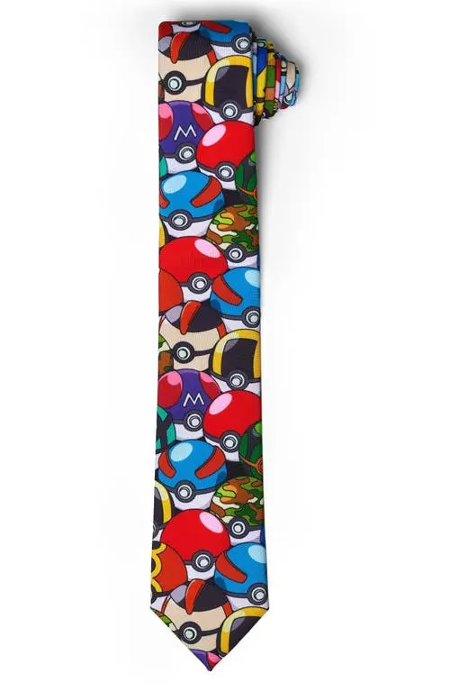Opposuits Pokeball Neck Tie - Red Multi