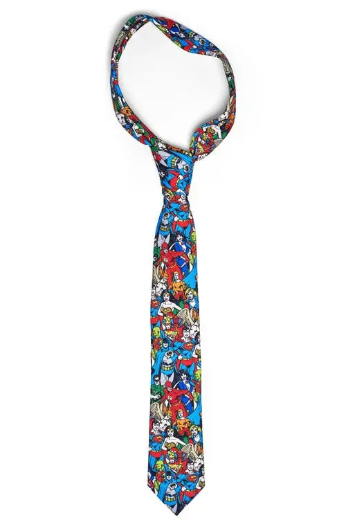 Opposuits Dc Comics Justice League Neck Tie - Blue Multi