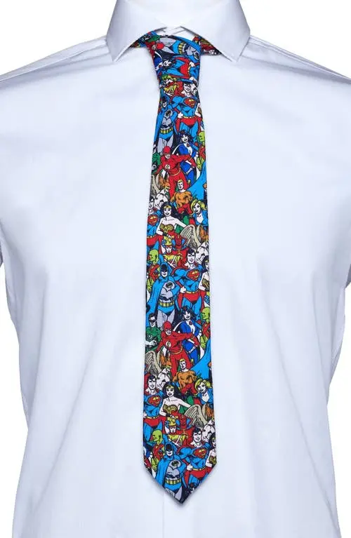 Opposuits Dc Comics Justice League Neck Tie - Blue Multi