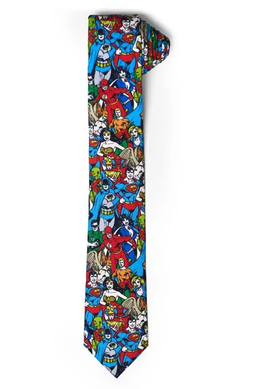 Opposuits Dc Comics Justice League Neck Tie - Blue Multi