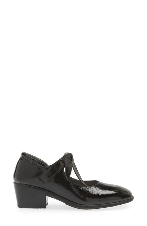 Naot Nobility Mary Jane Pump - Black Crinkle Patent Leather