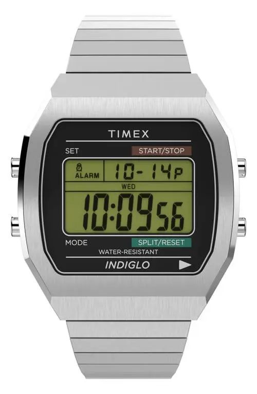 TIMEX® Digital Chronograph Bracelet Watch - Stainless Steel