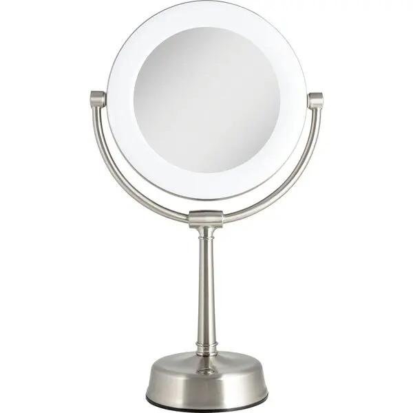 ZADRO Lexington Lighted Makeup Mirror With 10x/1x Magnification - Satin Nickel