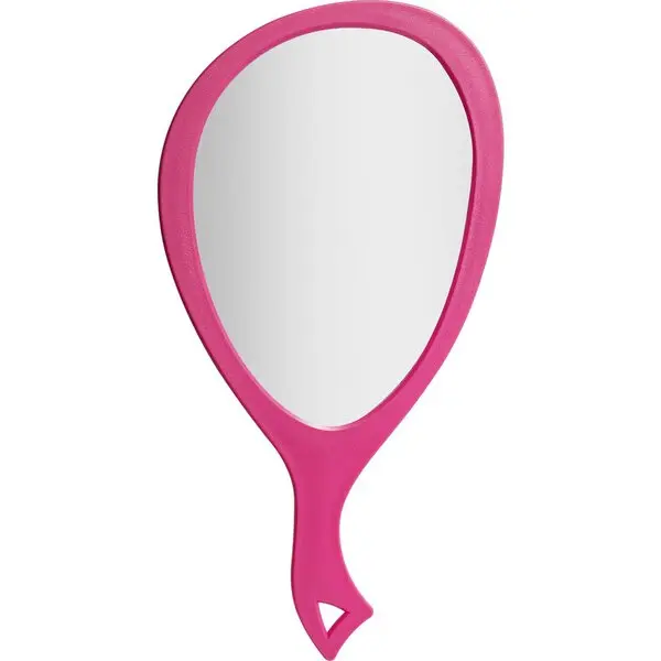 ZADRO Teardrop Handheld Mirror With Handle - Bright Pink