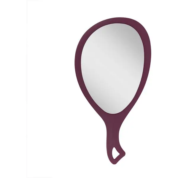 ZADRO Teardrop Handheld Mirror With Handle - Purple Garnet