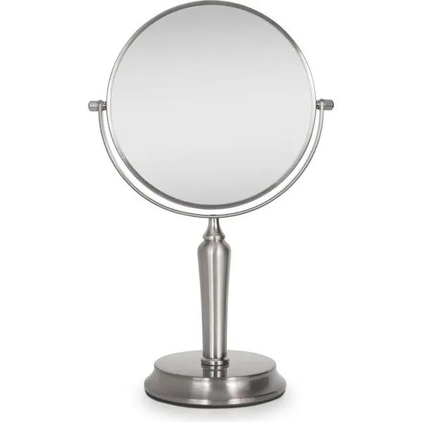 ZADRO Anaheim Makeup Mirror With 5x/1x Magnification - Satin Nickel