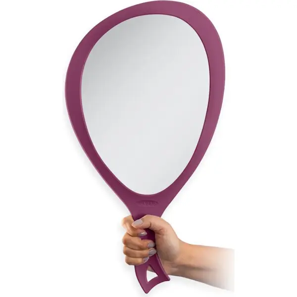 ZADRO Xl Teardrop Handheld Mirror With Handle - Magenta