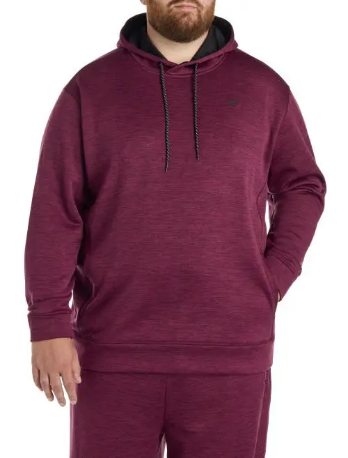 REEBOK Big & Tall Performance Fleece Pullover Hoodie - Black Cherry Heather