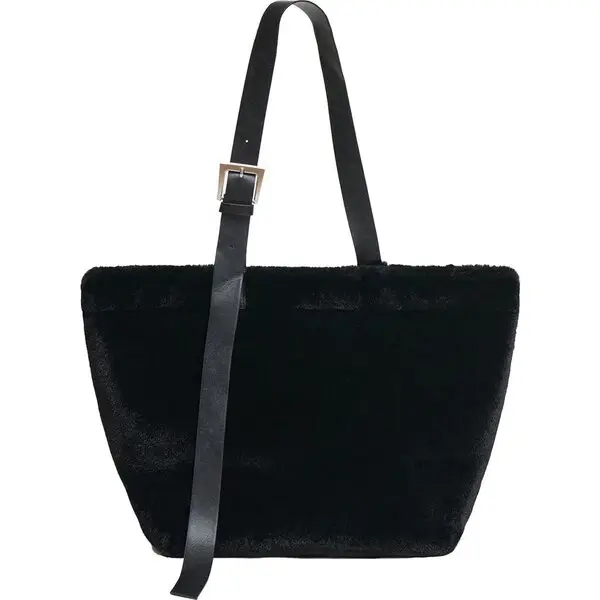 Apparis Esti Pluche™ Faux Fur Tote - Noir