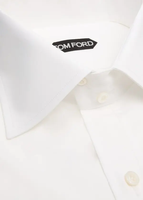 TOM FORD Classic-fit Cotton Dress Shirt - Optical Wh