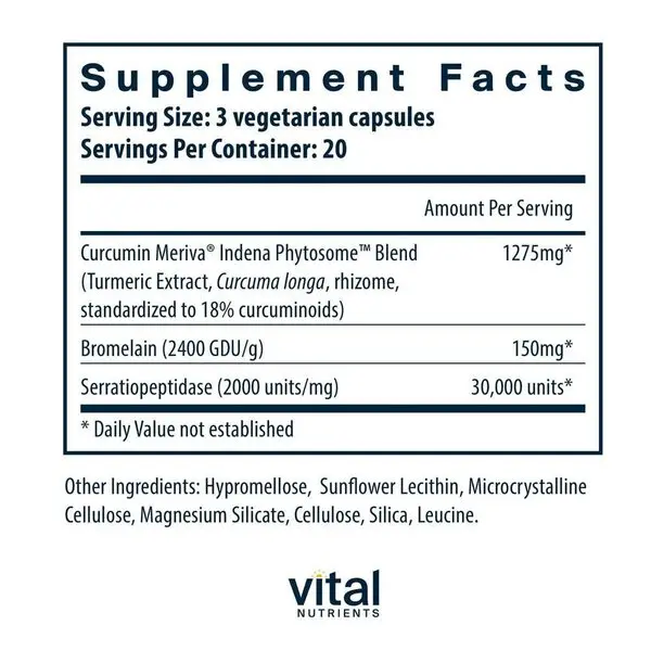 VITAL NUTRIENTS Phyto-curcumin Plus 60 Capsules