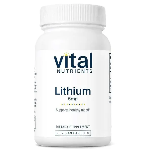VITAL NUTRIENTS Lithium Orotate 5mg 90 Capsules - One-color
