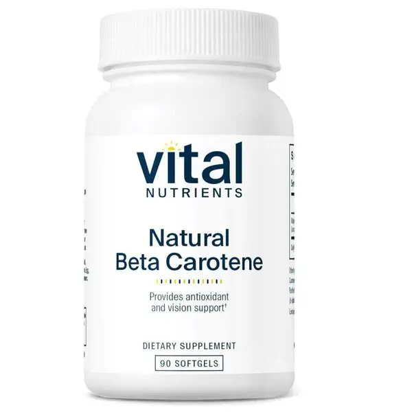 VITAL NUTRIENTS Natural Beta Carotene 90 Softgels - One-color