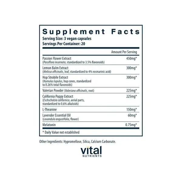 VITAL NUTRIENTS Sleep Aide 60 Capsules