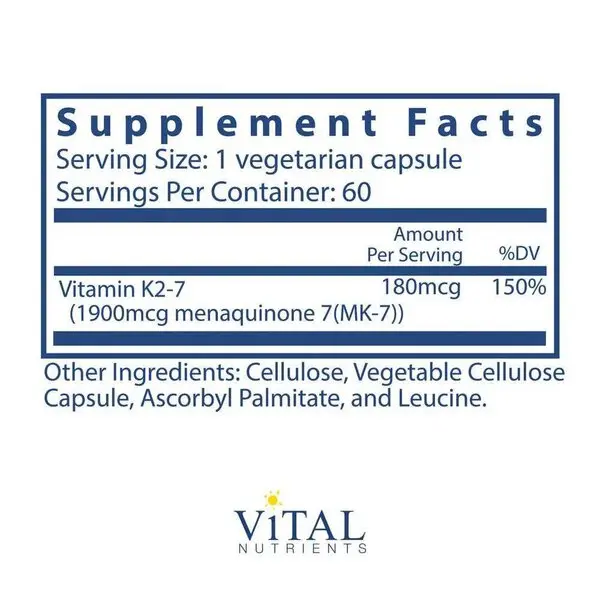 VITAL NUTRIENTS K2-7 60 Capsules
