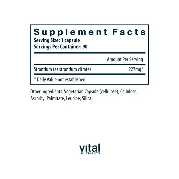 VITAL NUTRIENTS Strontium 90 Capsules