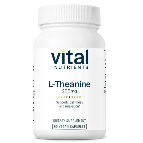 VITAL NUTRIENTS L-theanine 200mg 60 Capsules - One-color
