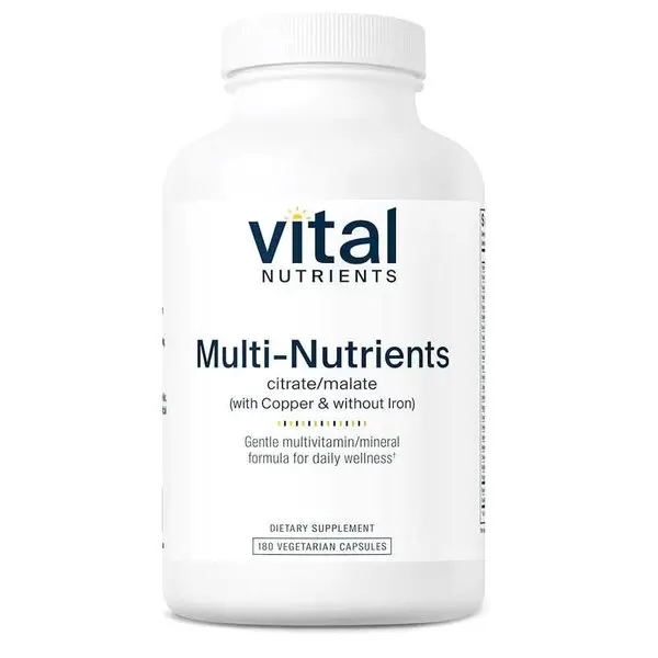 VITAL NUTRIENTS Multi-nutrients 2 Citrate/malate Formula 180 Capsules - One-color