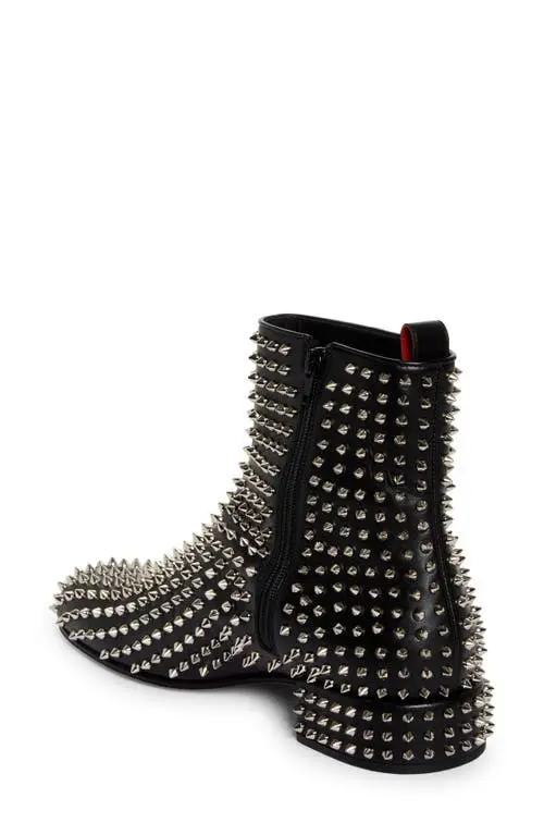 Christian Louboutin Spikeasy Uomo Studded Boot - Black | Editorialist