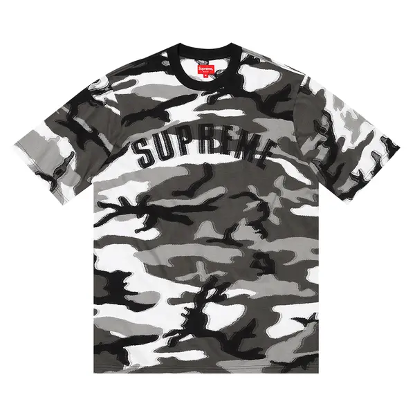 Supreme Intarsia Camo Short-sleeve Top 'snow Camo - White