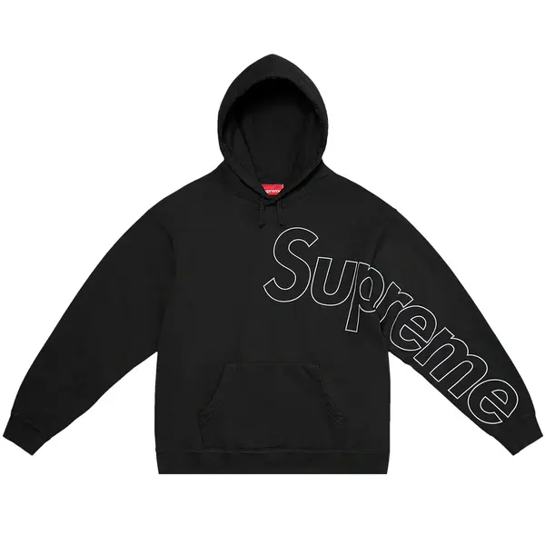 Supreme Reflective Hooded Sweatshirt - Black