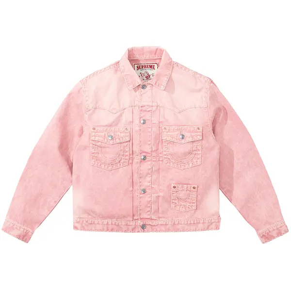 Supreme X True Religion Denim Trucker Jacket - Pink