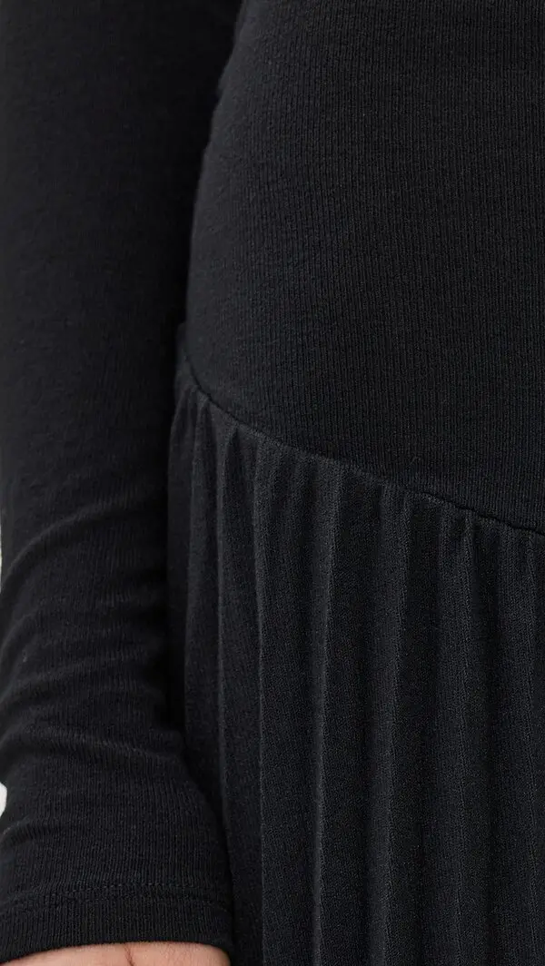 grey mini dress long sleeve Long Sleeve Crewneck Dress Mini - Heather Grey main image 0