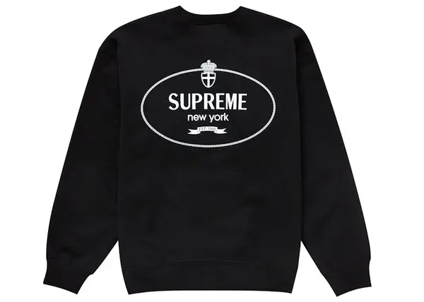 Supreme Crest Crewneck Sweatshirt - Black