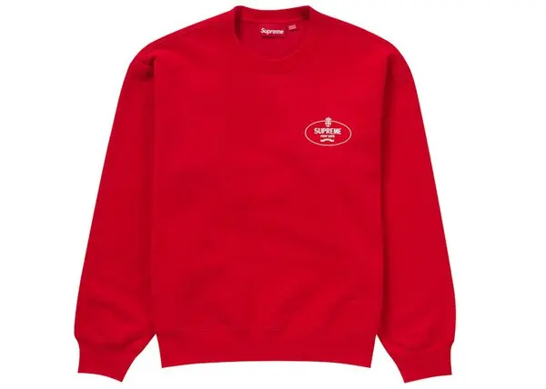 Supreme Crest Crewneck Sweatshirt - Red