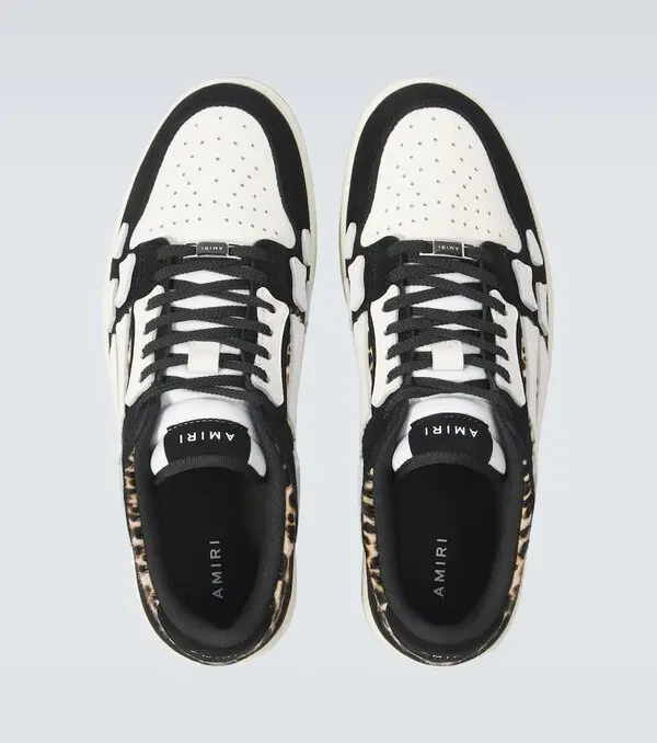 Amiri Leopard Skel Top Low Leather Sneakers - Multicoloured