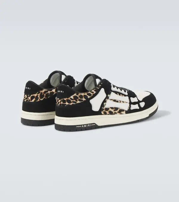 Amiri Leopard Skel Top Low Leather Sneakers - Multicoloured