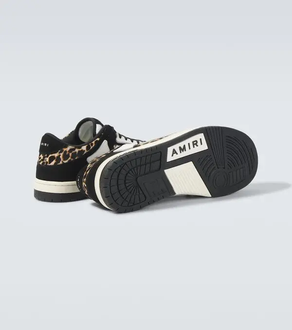 Amiri Leopard Skel Top Low Leather Sneakers - Multicoloured