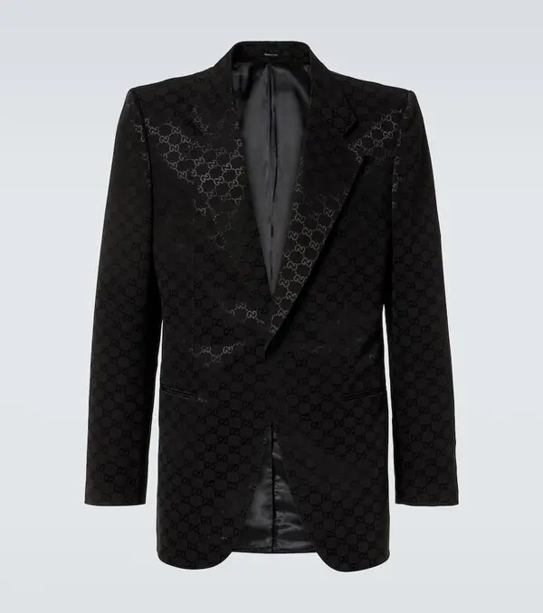 Gucci Gg Canvas Cotton-blend Blazer