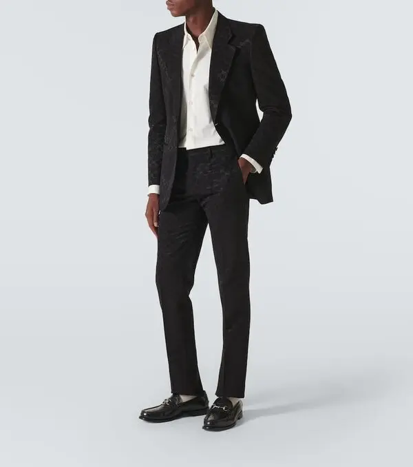 Gucci Gg Canvas Cotton-blend Blazer