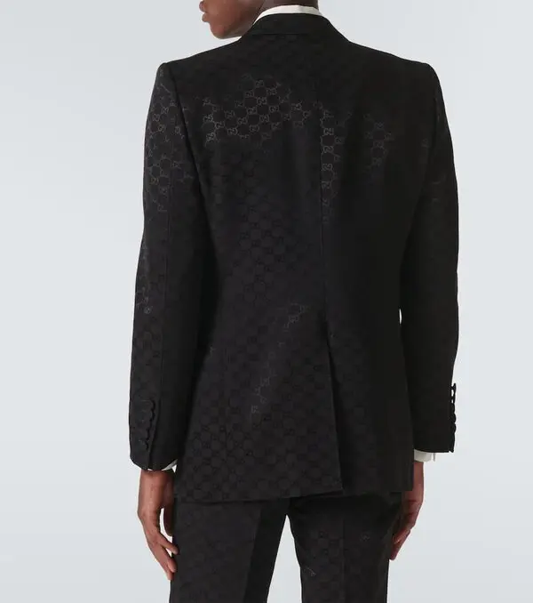 Gucci Gg Canvas Cotton-blend Blazer