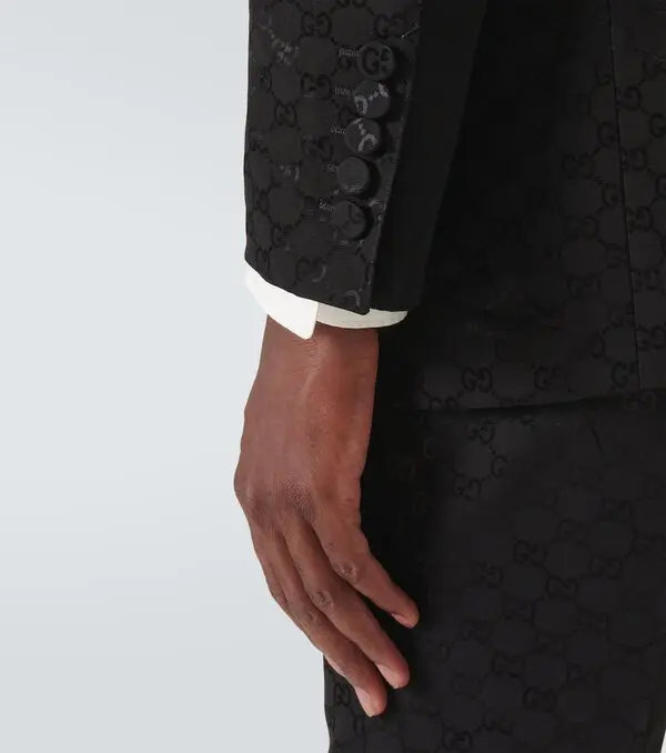 Gucci Gg Canvas Cotton-blend Blazer