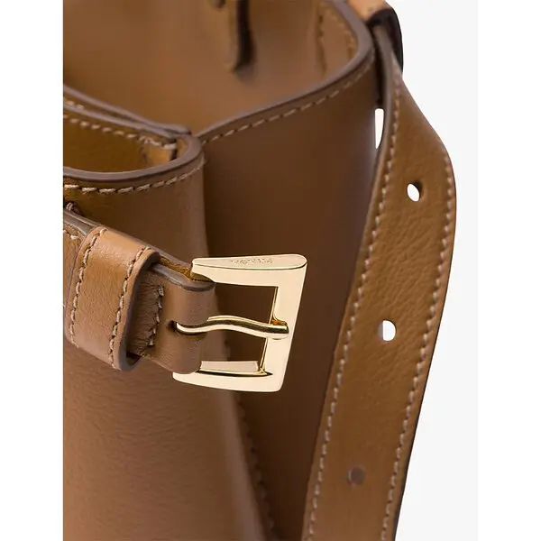 Prada Small Leather Tote Bag - Brown