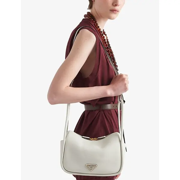 Prada Leather Shoulder Bag - White