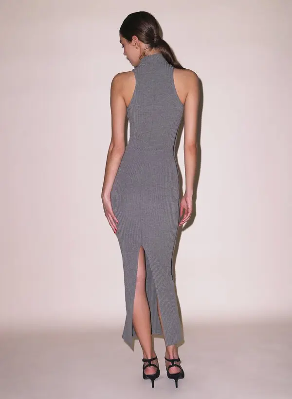 grey racerback maxi dress Casual Racerback Maxi Dress main image 0