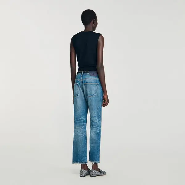 Sandro Sleeveless Cropped Sweater
