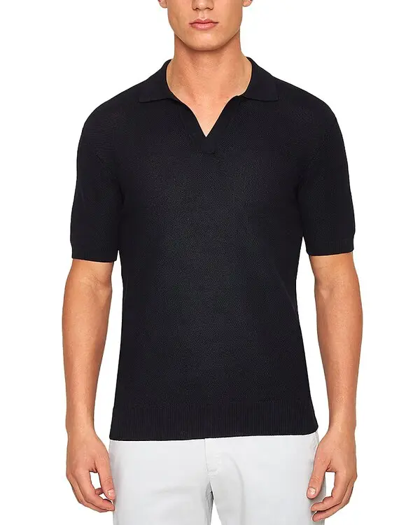 Orlebar Brown Horton Cotton Pique Tailored Fit Polo Shirt - Night Iris