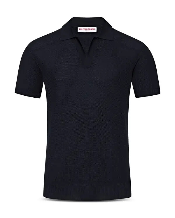 Orlebar Brown Horton Cotton Pique Tailored Fit Polo Shirt - Night Iris