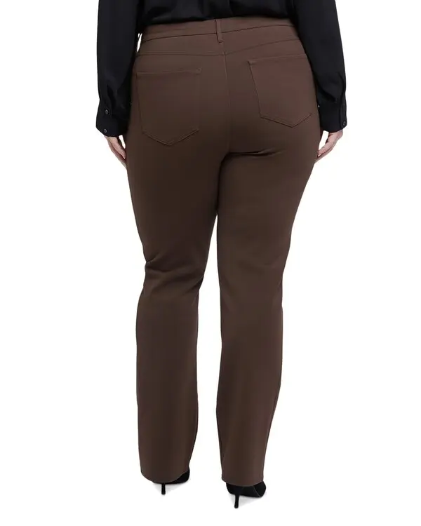 NYDJ Marilyn Straight Ponte Pants - Coffee Bean