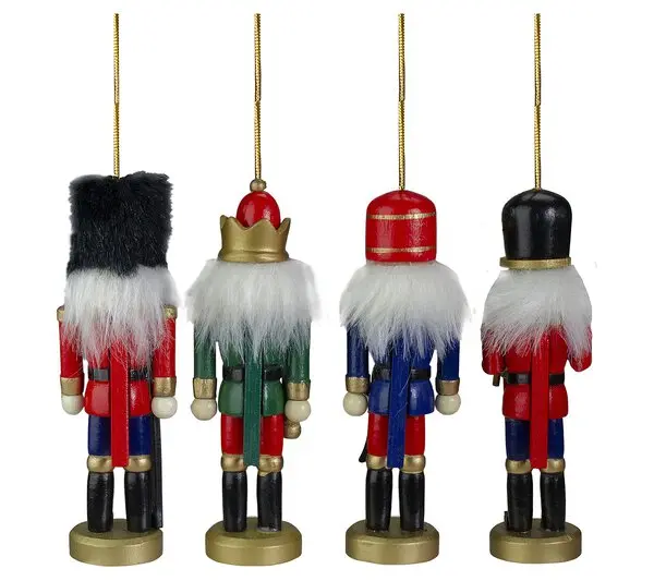 NORTHLIGHT Set Of 4 Assorted Classic Nutcracker Ornaments 5