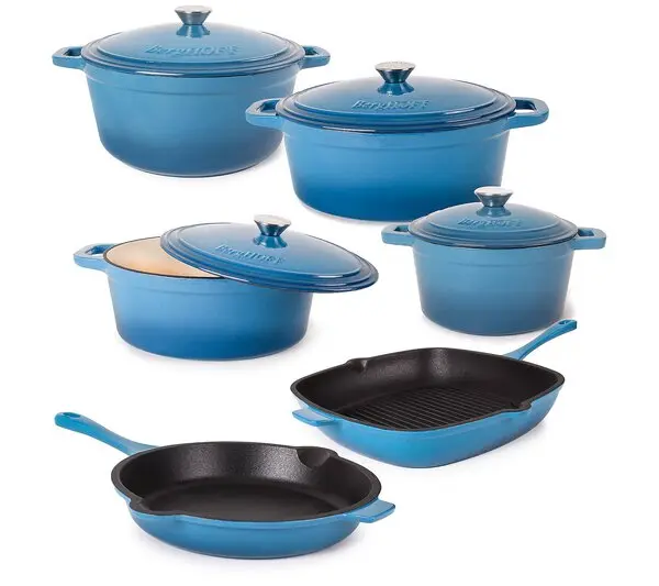 BERGHOFF Neo 10-piece Cast Iron Cookware Set - One-color