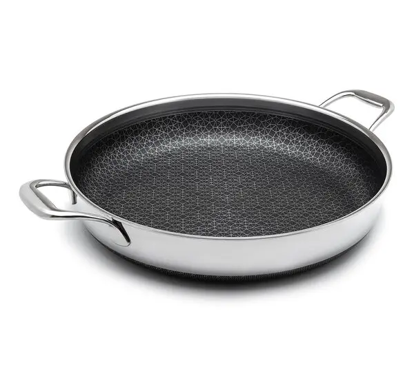 LIVWELL Diamondclad 14' Stainless Steel Nonstic K Frying Pan - Silver