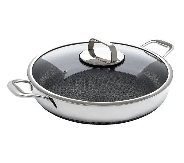 LIVWELL Diamondclad 14' Stainless Steel Fry Pan With W/ Lid - Silver